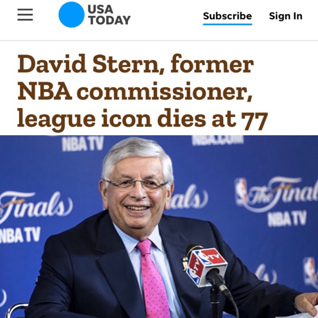 Reflecting On The Loss Of My Boss, Mentor, An Icon, David Stern | Same ...