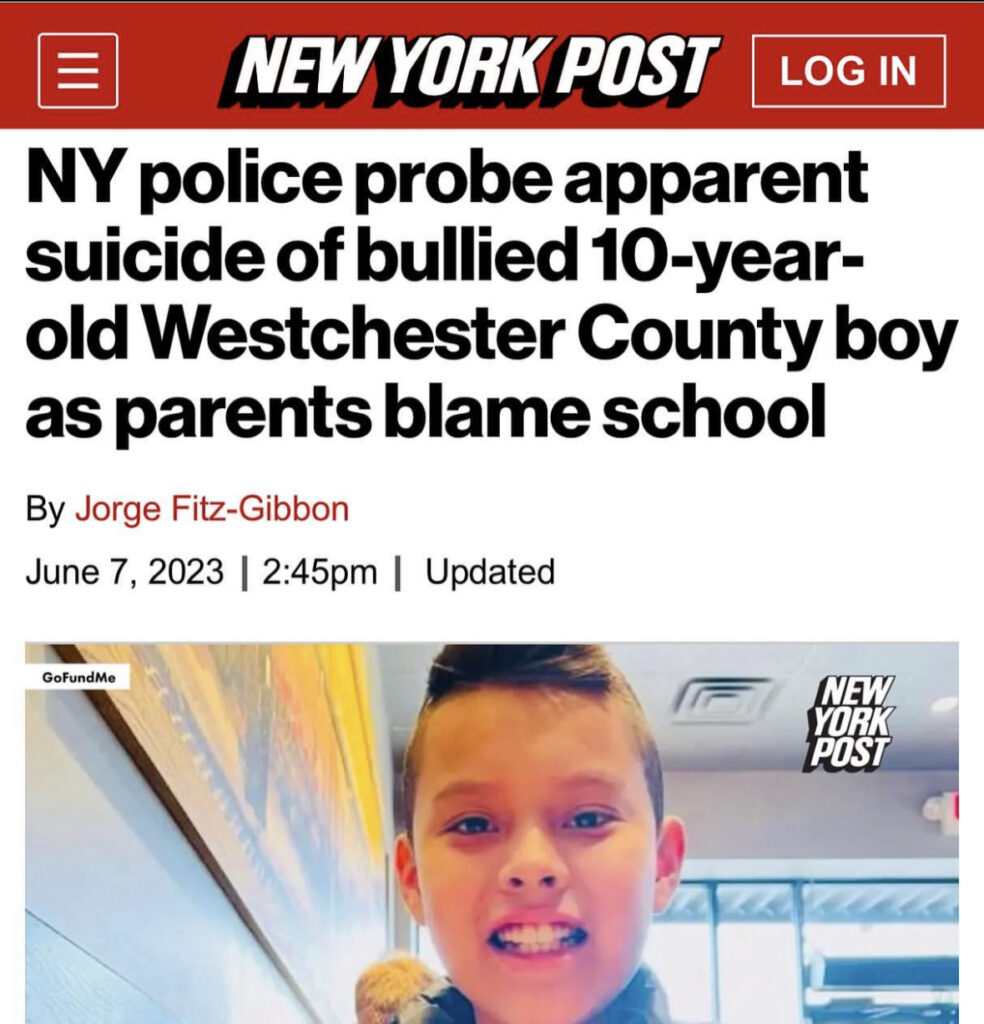 NY police probe apparent suicide of bullied 10 year old | Same Here Global