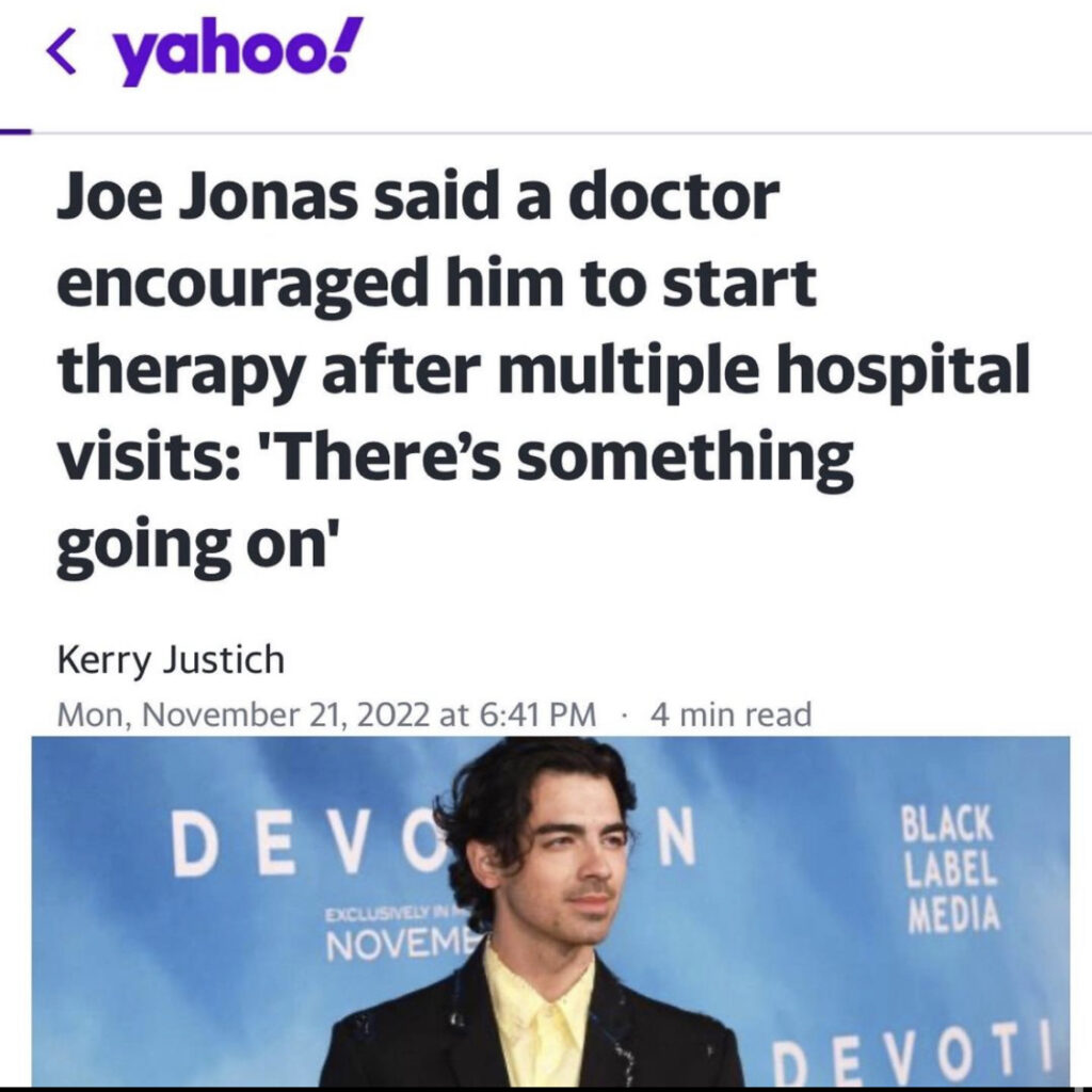 11/27/2022 Joe Jonas Opens Up About Mental Health Challenges | Same ...